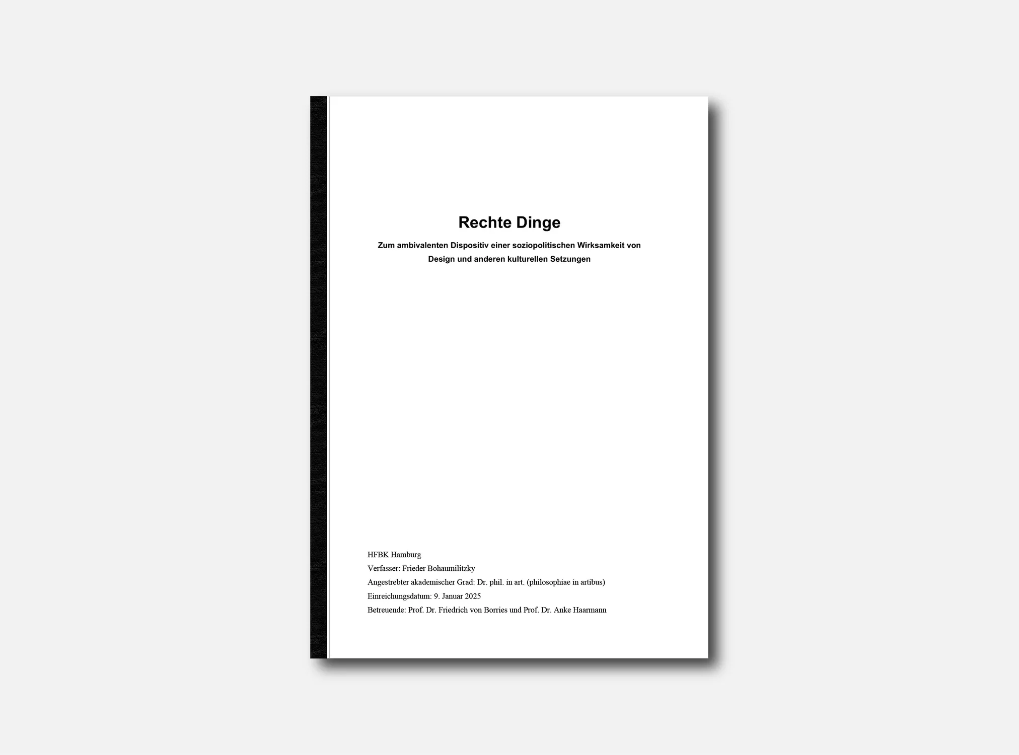 Dr. phil. in art. | HFBK Hamburg – University of Fine Arts